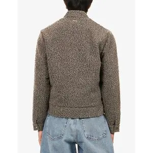 BELIER Bouclé-textured Woven Bomber Jacket