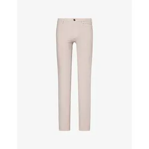 Eleventy Slim-leg Stretch-cotton Trousers