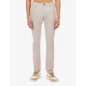 Eleventy Slim-leg Stretch-cotton Trousers