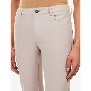 Eleventy Slim-leg Stretch-cotton Trousers