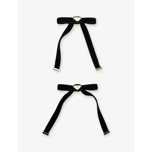 Prada Velvet Hair Clips Set - Black