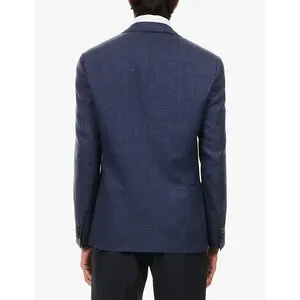Corneliani Single-breasted Wool And Linen-blend Blazer