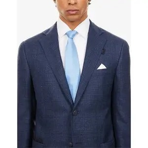 Corneliani Single-breasted Wool And Linen-blend Blazer