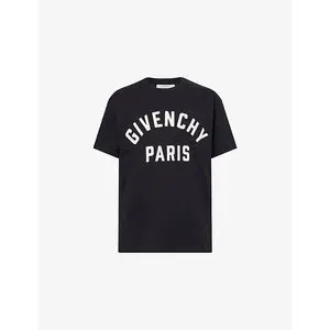Givenchy Paris Crewneck Cotton-jersey T-shirt - Black / White