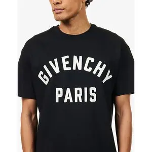Givenchy Paris Crewneck Cotton-jersey T-shirt - Black / White