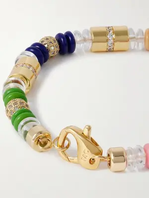 MARTHA CALVO Translucence Gold-plated, Enamel And Crystal Bracelet