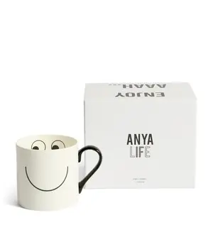 ANYA HINDMARCH Large Bone China Happy Eyes Mug - White
