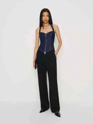 REFORMATION Kessie Denim Top