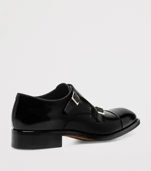 TOM FORD Burnished Leather Double Monk Shoes