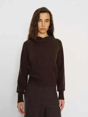 REFORMATION Reed Cashmere Hoodie - Brown