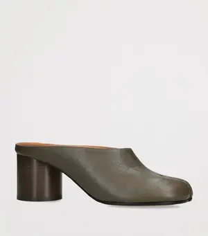 MAISON MARGIELA Leather Tabi Heeled Mules - Brown