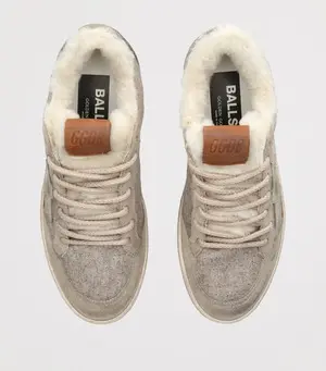 GOLDEN GOOSE Ballstar Shearling-lined Sneakers