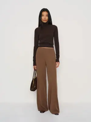 Women's Low-Rise Wide-Leg Pants