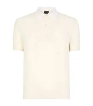TOM FORD Cotton-silk Knitted Polo Shirt