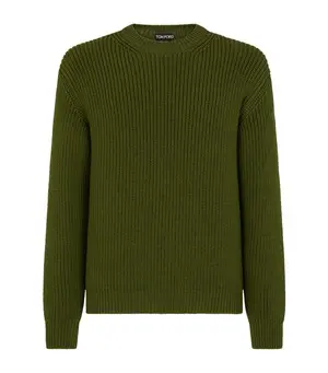 TOM FORD Wool Crew-neck Sweater - Green
