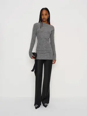REFORMATION Avril Fine Alpaca Sweater - Grey