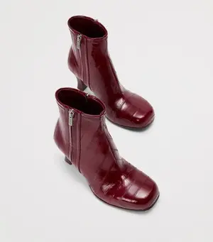Loewe Eel Leather Bobine Ankle Boots