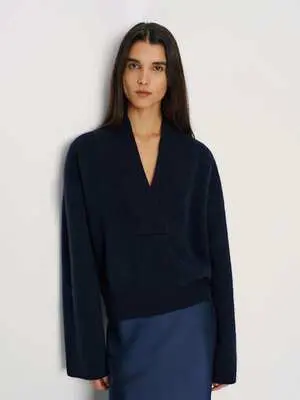 REFORMATION Easton Cashmere Sweater - Blue