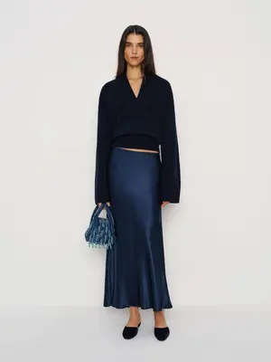 REFORMATION Easton Cashmere Sweater - Blue