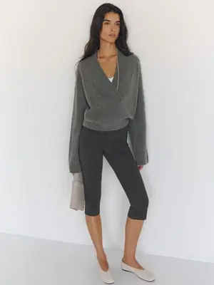 REFORMATION Easton Cashmere Sweater - Grey