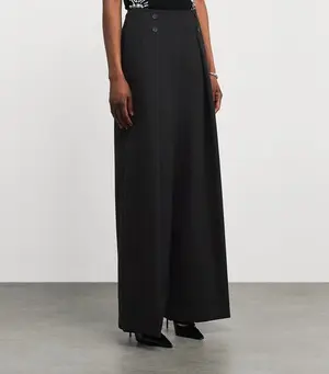 Claudie Pierlot Pleated Wide-leg Trousers - Black