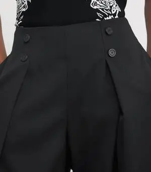 Claudie Pierlot Pleated Wide-leg Trousers - Black