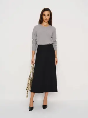 REFORMATION Lily Knit Midi A-line Skirt