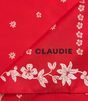 Claudie Pierlot Silk Printed Square Scarf
