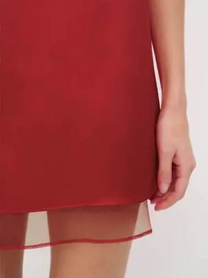 REFORMATION Idra Silk Dress - Red