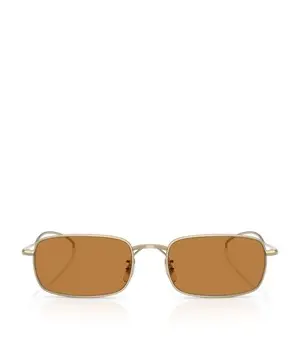 Oliver Spencer Titanium Tk-14 Sunglasses - Gold