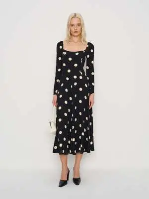 REFORMATION Rinna Midi Dress - Black