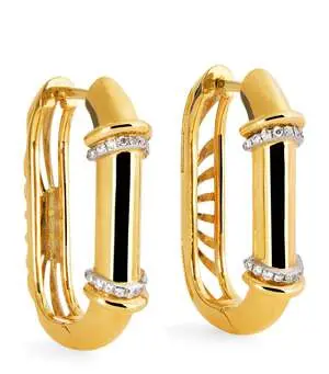 L'ATELIER NAWBAR Yellow Buoy Lock Diamond Earrings - Gold