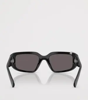 VOGUE Rhinestone Embellished Irregular Sunglasses - Black