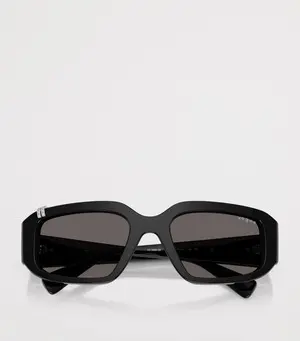 VOGUE Rhinestone Embellished Irregular Sunglasses - Black
