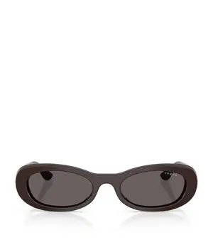 VOGUE Oval Sunglasses - Brown