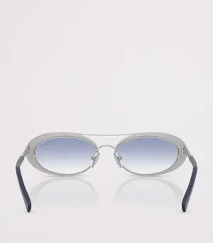 VOGUE Rhinestone Embellished Sunglasses - Silver