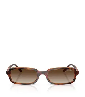 VOGUE Tortoiseshell Rectangular Sunglasses - Brown