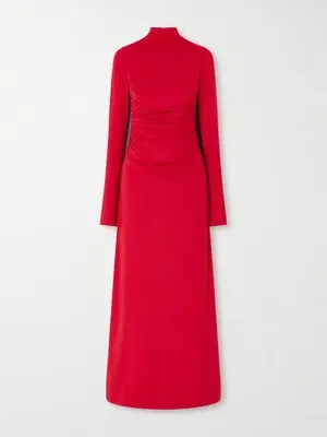 Altuzarra Jazmina Ruched Stretch-jersey Maxi Dress - Red