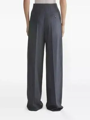 MUGLER Pinstripe Wide Leg Trousers