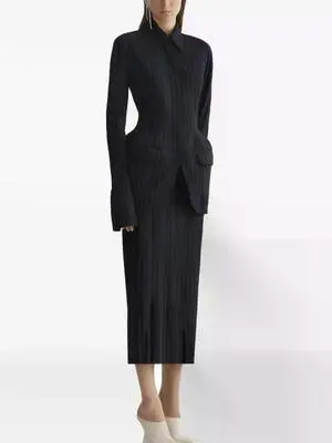 MUGLER Pinstripe Tailored Jacket - Black