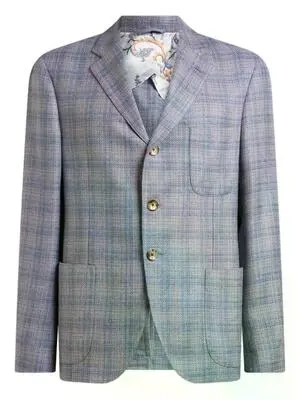 Etro Checked Single-breasted Blazer