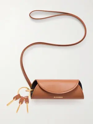 JIL SANDER Leather Keychain - Brown