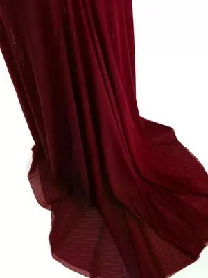 2310 STUDIO Long-sleeve Mesh Maxi Dress - Red