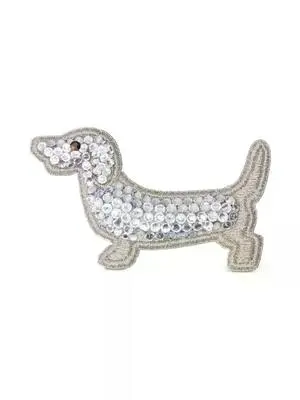Thom Browne Hector-motif Brooch - Silver