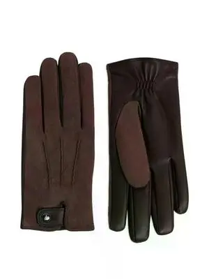 Manière De Voir Faux-leather Gloves - Brown