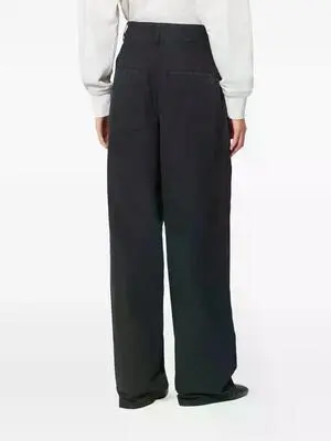 MARANT ETOILE Nadine Pleated-detail Trousers - Black