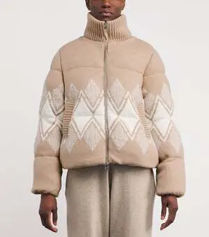 Varley Brushed Fair Isle Belinda Puffer Jacket