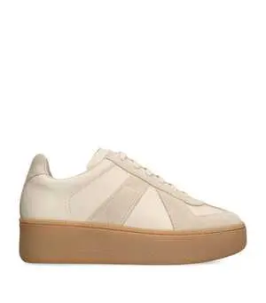 MAISON MARGIELA Leather And Suede Replica Sneakers - Beige
