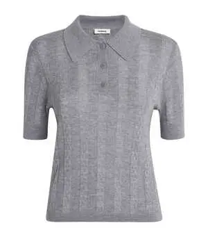 Sandro Wool Polo Sweater