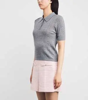 Sandro Wool Polo Sweater